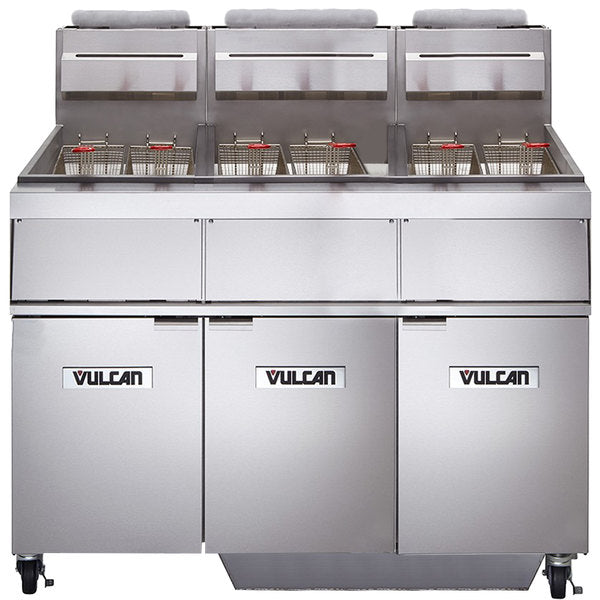 Three Vat 45-50LBS/EACH Gas Fryer W/ Filtration System - 3GR45MF ...
