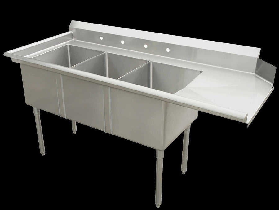 EFI SI824-2R-DW | 24" x 24" 2 COMPARTMENT DISHWASHER SINKS - RIGHT ...