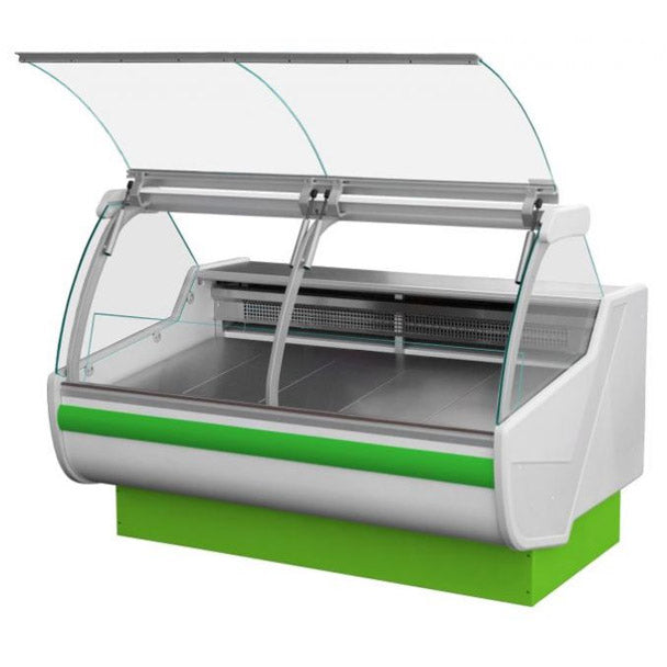 47"D Fresh Fish Case, Lift-up Front Glass - SANFID – Igloo Food Equipment