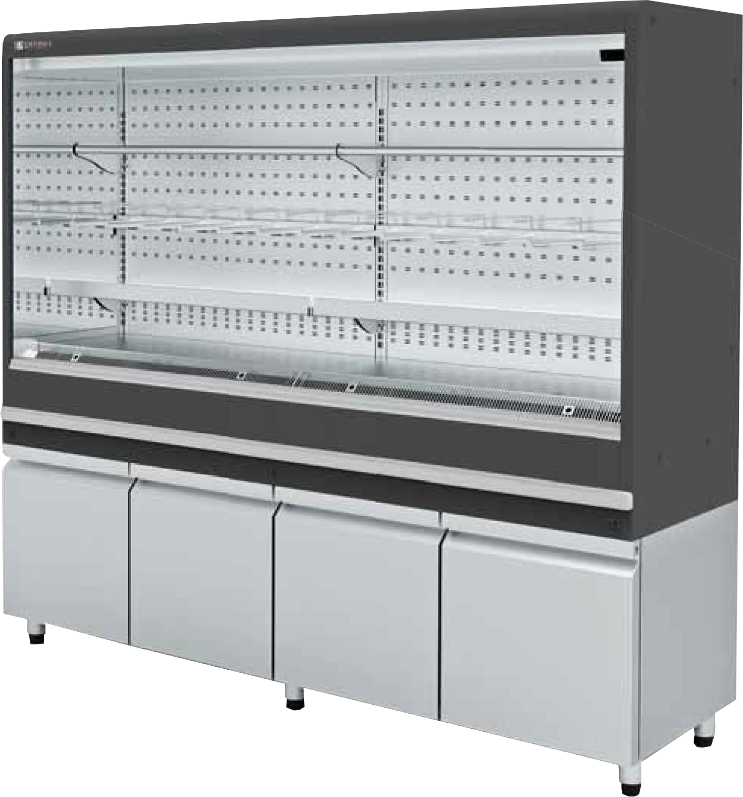 Remote Open Merchandiser With Bottom Refrigerated Storage - OML-S-75 ...