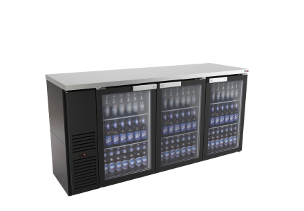 72" SlimLine Back Bar w/ Sliding Glass Door - FBB-24-72G-SD – Igloo ...